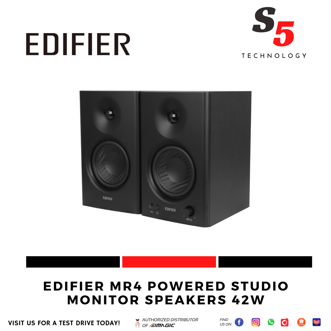 EDIFIER MR4 POWERED STUDIO MONITOR SPEAKERS 42W / Speakers / Mr4 ...