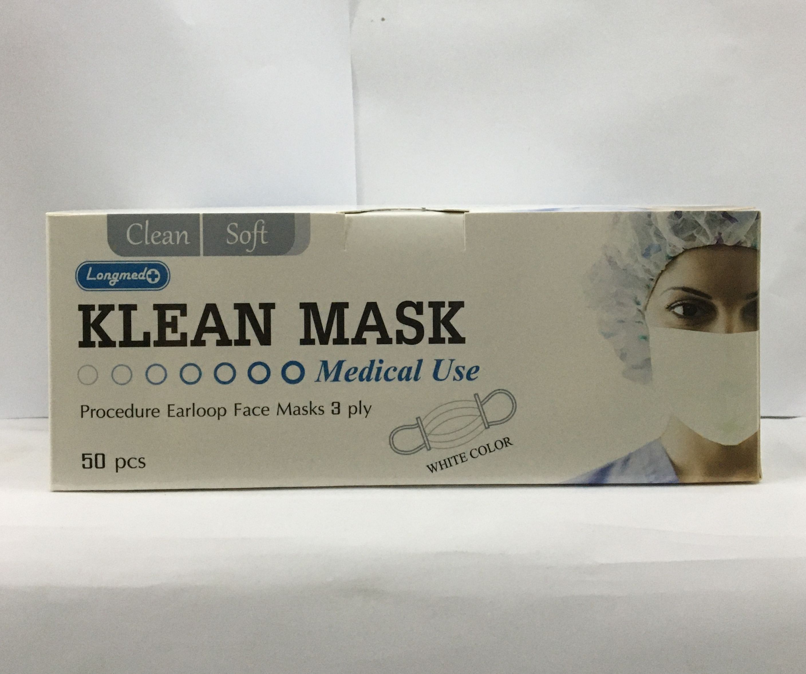 Klean Mask สีขาว 1กล่องมี 50ชิ้น - Yadeemedical - ThaiPick