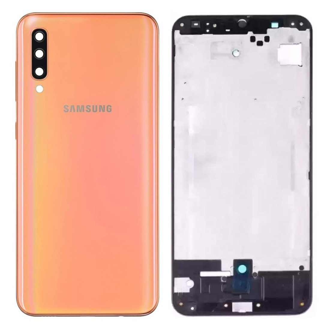 Samsung Galaxy A50 Middle Frame Housing With Power and Volume Buttons ...