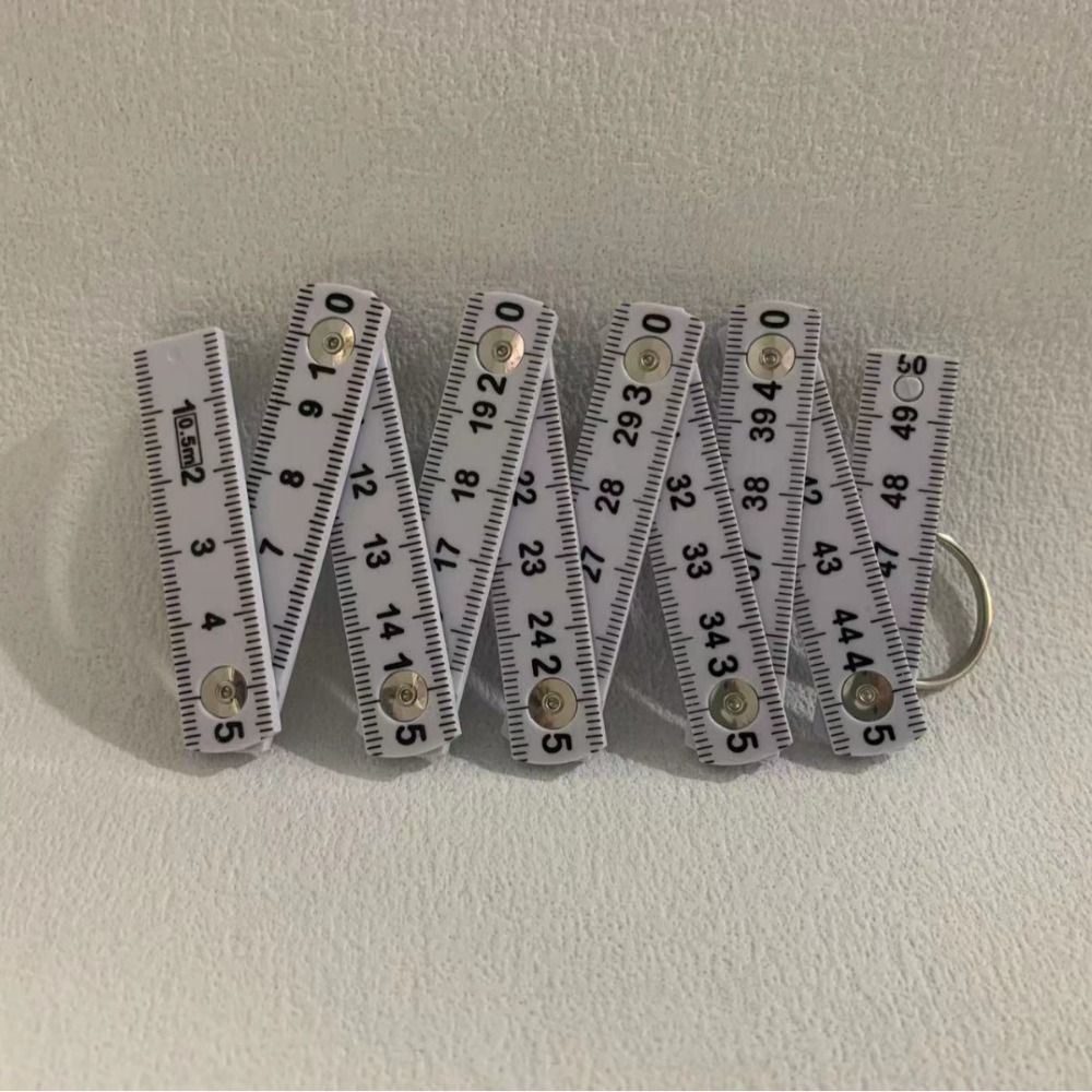 Multi Functional 0.5m 10-Fold Folding Ruler with Keychain Double-sided ...
