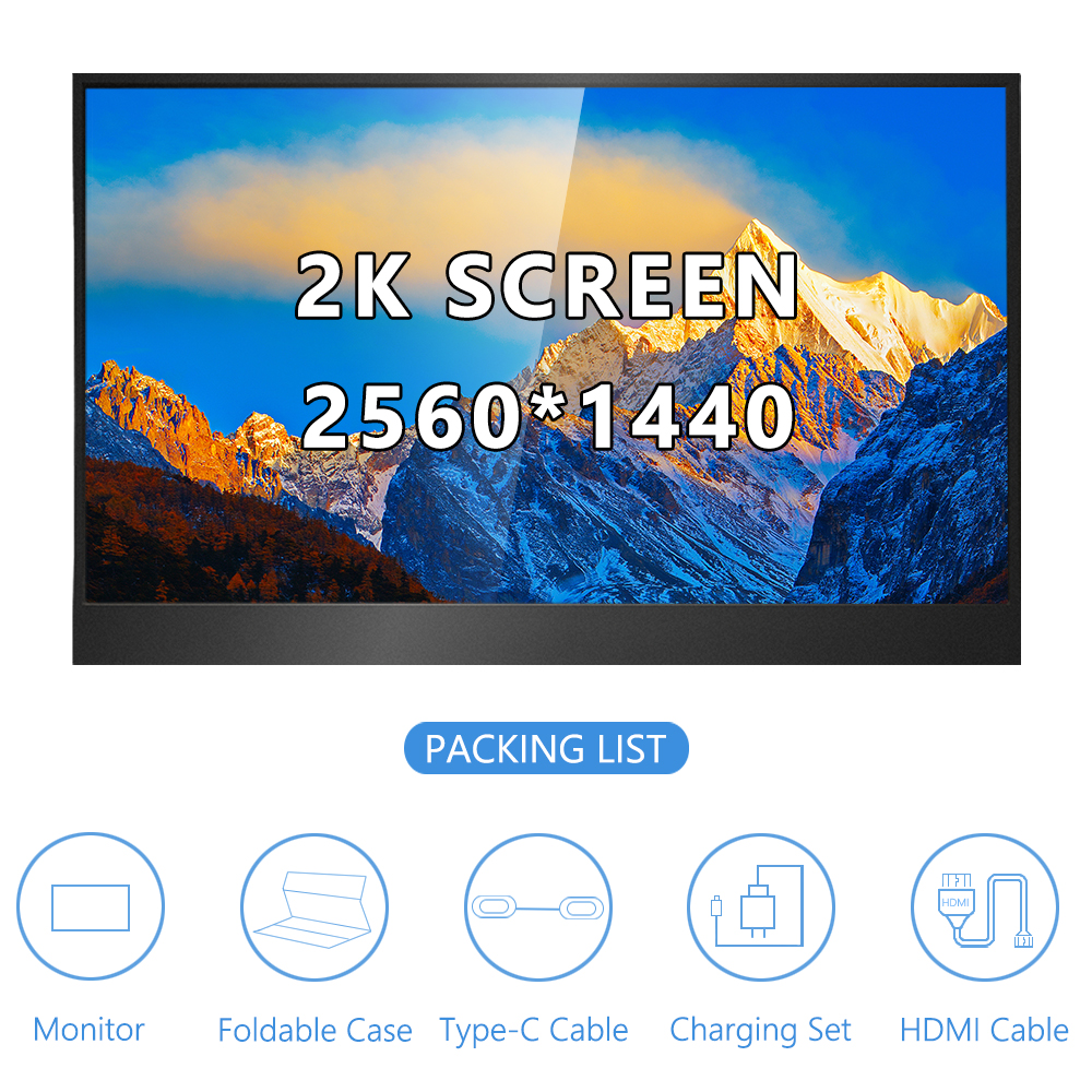 15.6Inch 4K 144Hz 2K Portable Monitor IPS 100sRGB Gaming USB TYPE C ...