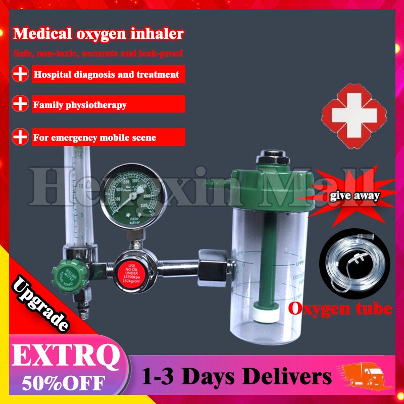 【COD】 Medical Oxygen Tank Regulator Pressure Gauge Set With Nasal ...