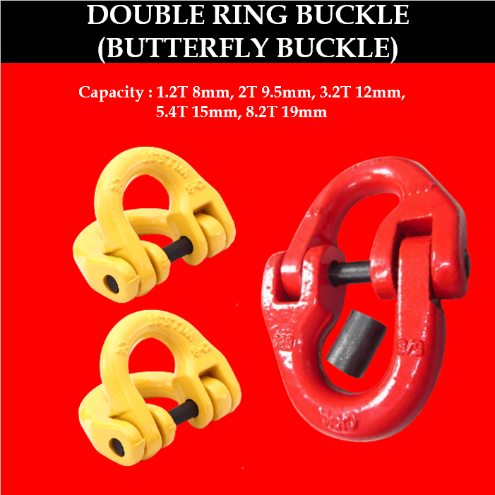 TOYU 1T-8T Double Ring Butterfly Buckle Chain Sling Assembly Hammer ...