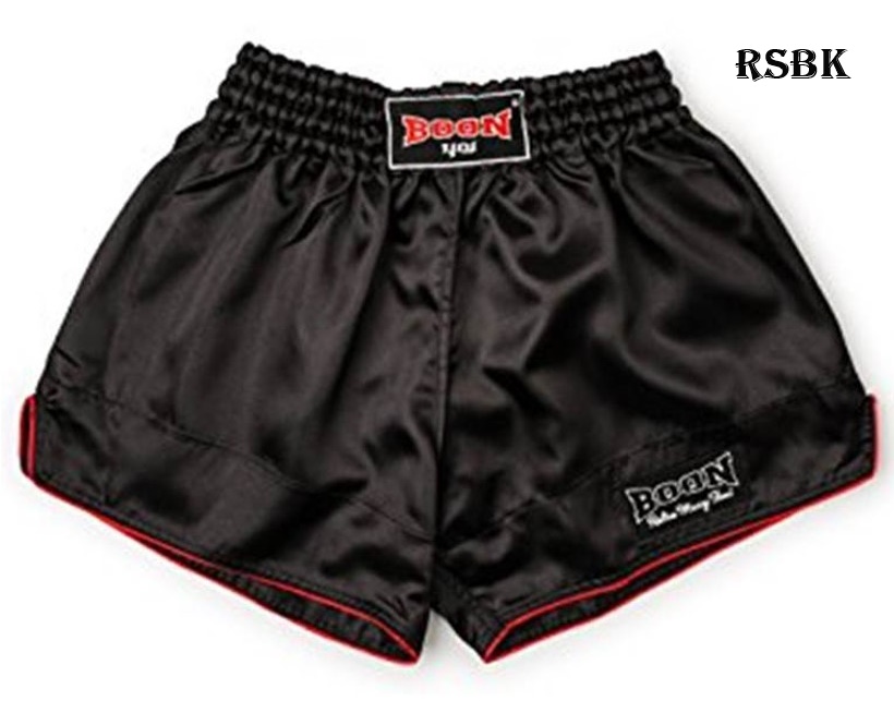 BOON Boxing Retro Muay Thai style Shorts Retro Black ( Size SMLXLXXL ...