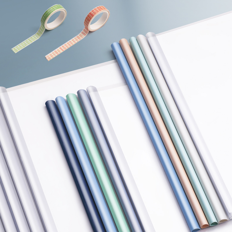 10 Pieces A4 Transparent File Document Rod Sliding Bar File Report ...