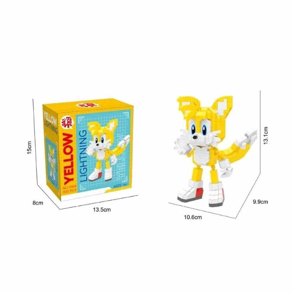 Sonic Tails & Knuckles 3D Nanoblock Mini Puzzle Building Blocks DIY ...