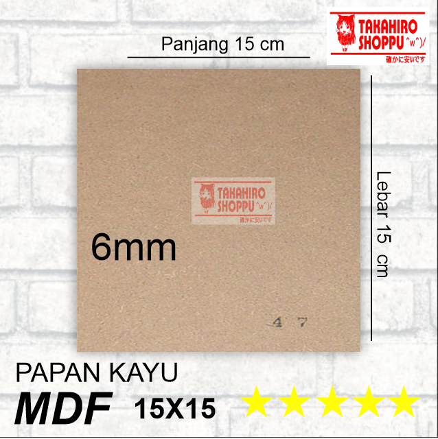 papan kayu MDF 6mm 15x15 cm | Lazada Indonesia