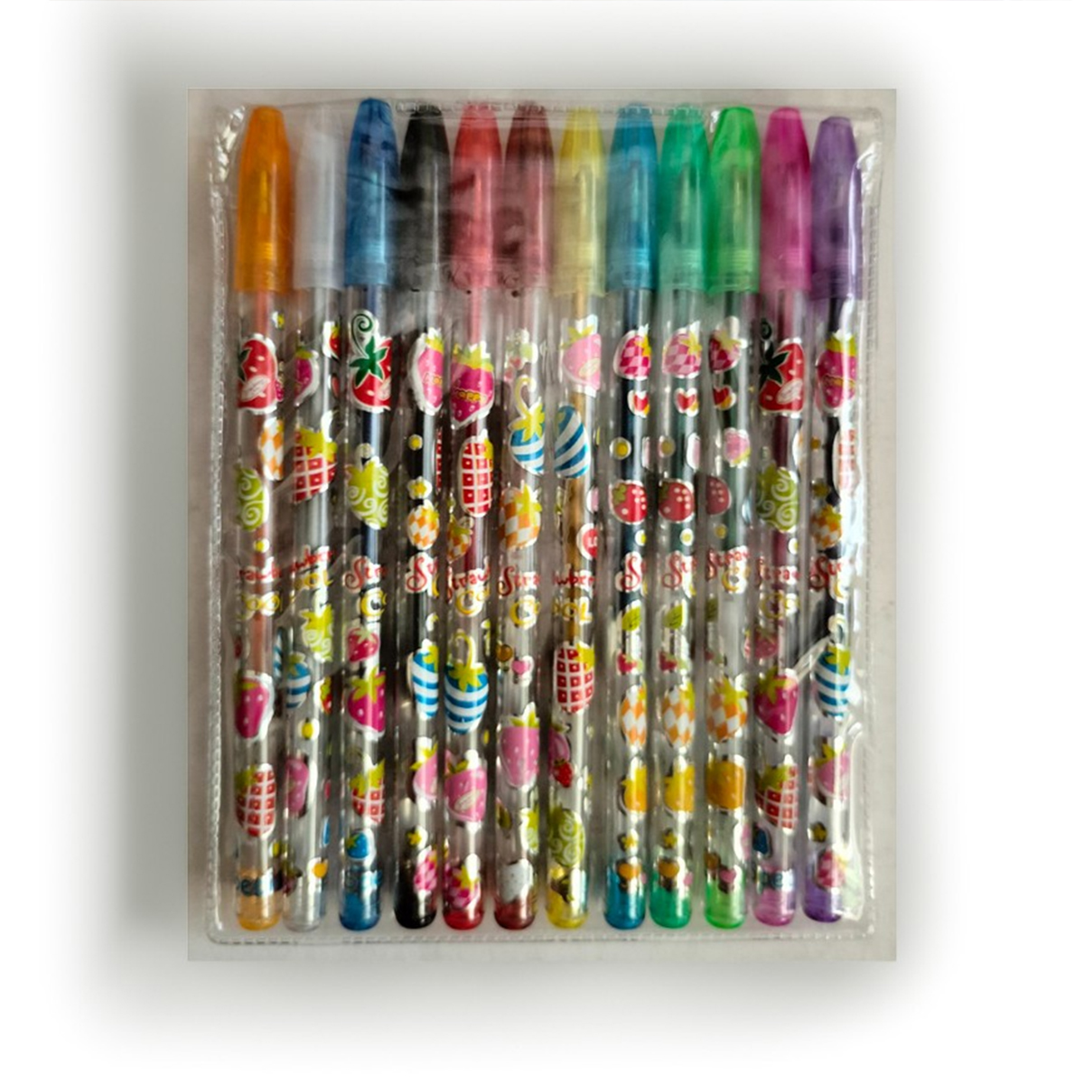 12 Pieces Glittery Shining Multicolor Pens (12 Pieces) | Daraz.com.bd
