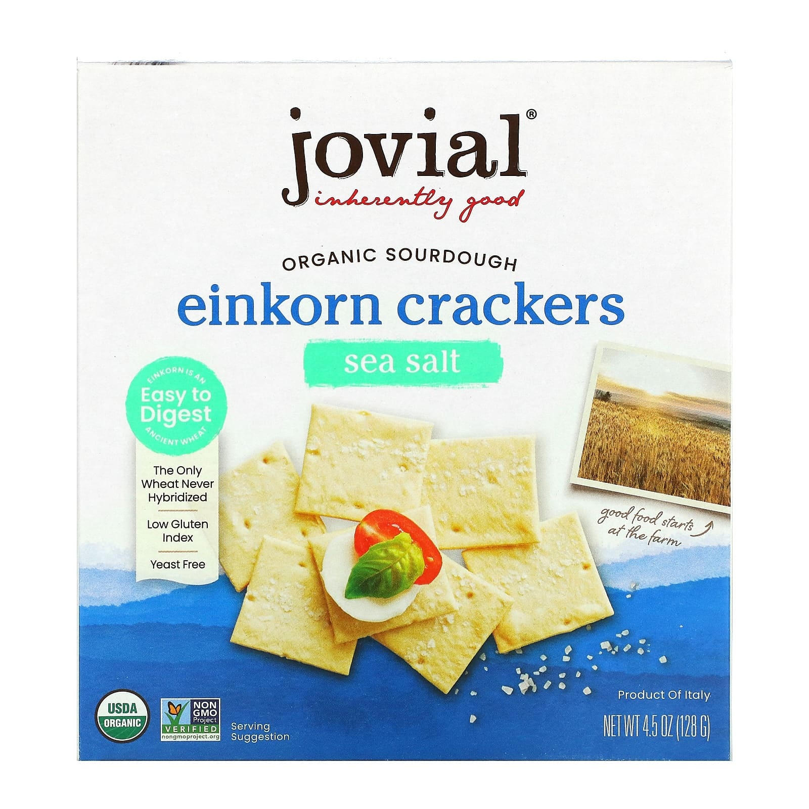 [PRE-ORDER] JOVIAL ORGANIC SOURDOUGH EINKORN CRACKERS SEA SALT 128G ...