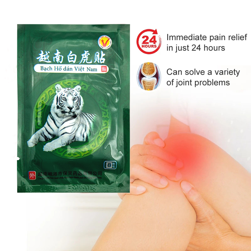 8pcs/bag Vietnam White Tiger Patch for Treatment of Neck, Shoulder ...