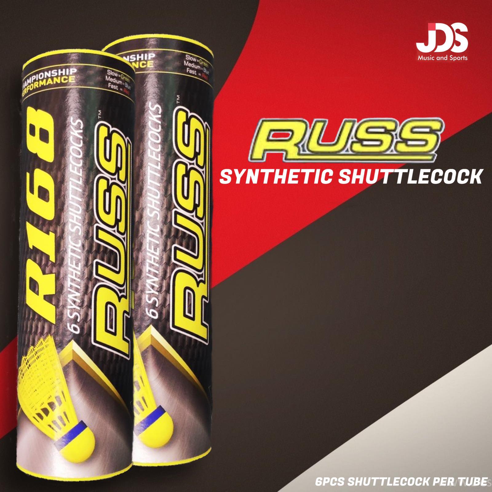 Russ R168 Synthetic Shuttlecocks (Yellow) | Lazada PH