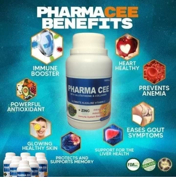 Pharma Cee With Glutathione & Collagen (Herbal, all Natural, Organic ...