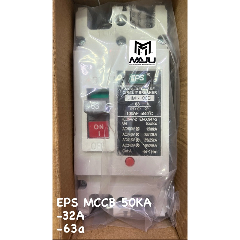 EPS MCCB 2POLE 50KA 32/63A | Lazada