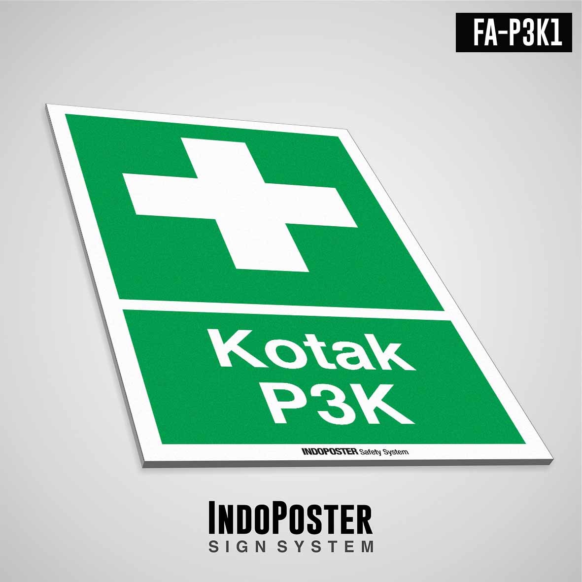 Stiker Sign Kotak P3K First Aid Box Standar ISO 7010 M 45x30cm | Lazada ...