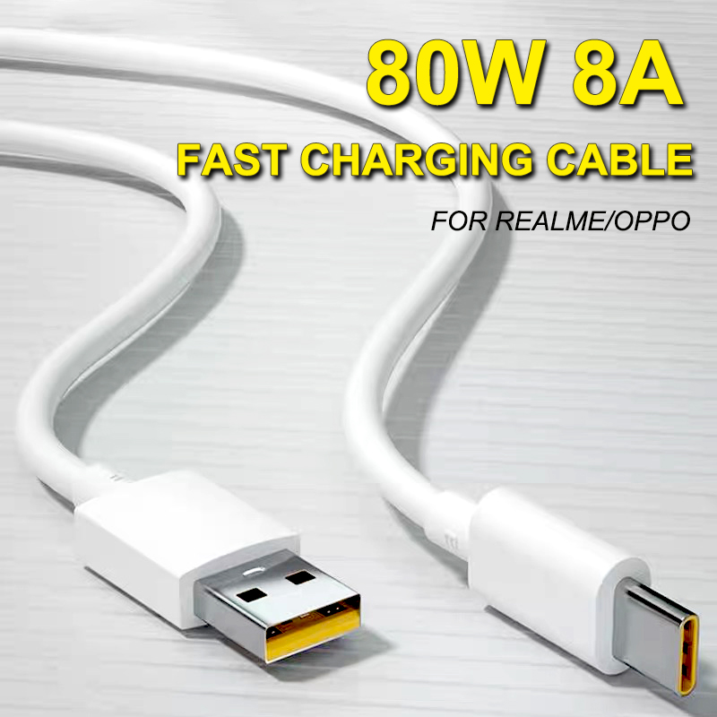 Realme Cable Original 80W 65W 33W Usb Type C Super Dart Vooc Charger ...