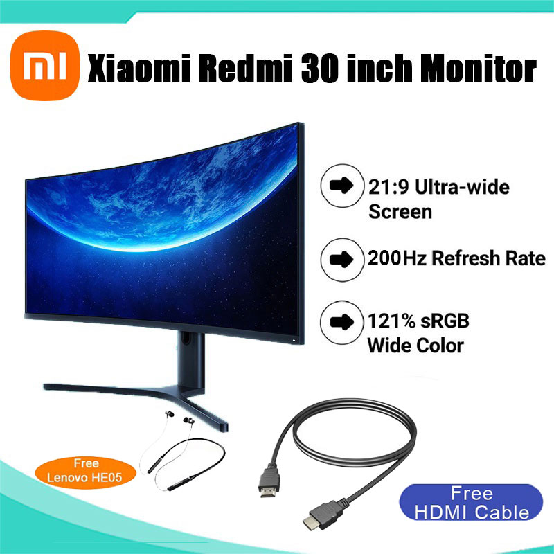 Xiaomi 30 Inch Curved Gaming Monitor Mi Ultrawide VA Display Monitor ...