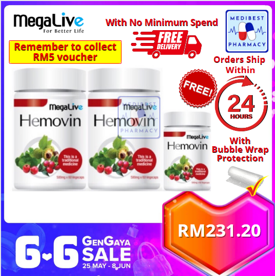 MegaLive Hemovin Capsule (60'S x 2 FREE 30'S) | Lazada