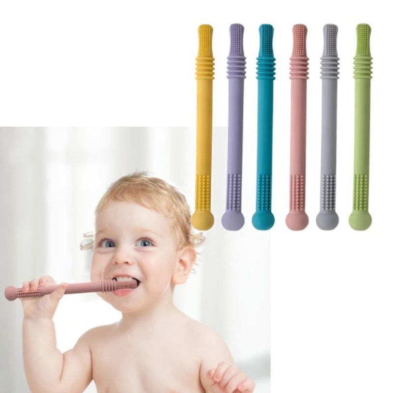 Silicone Molar Straw Baby Teether Baby Chewable Safe Toy Baby Teething ...