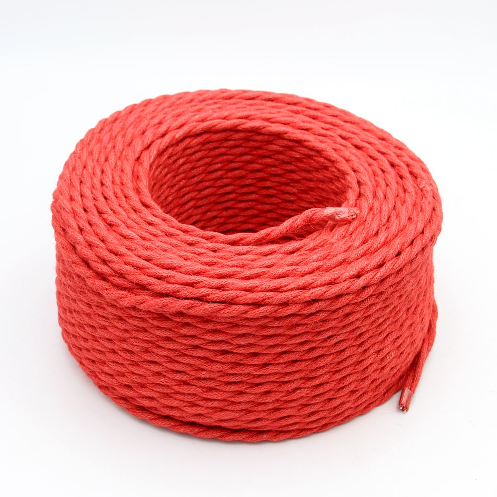 250V 2 Core 3 Core Vintage Hemp Rope Lamp Cord Jute Rope Twisted Cable ...