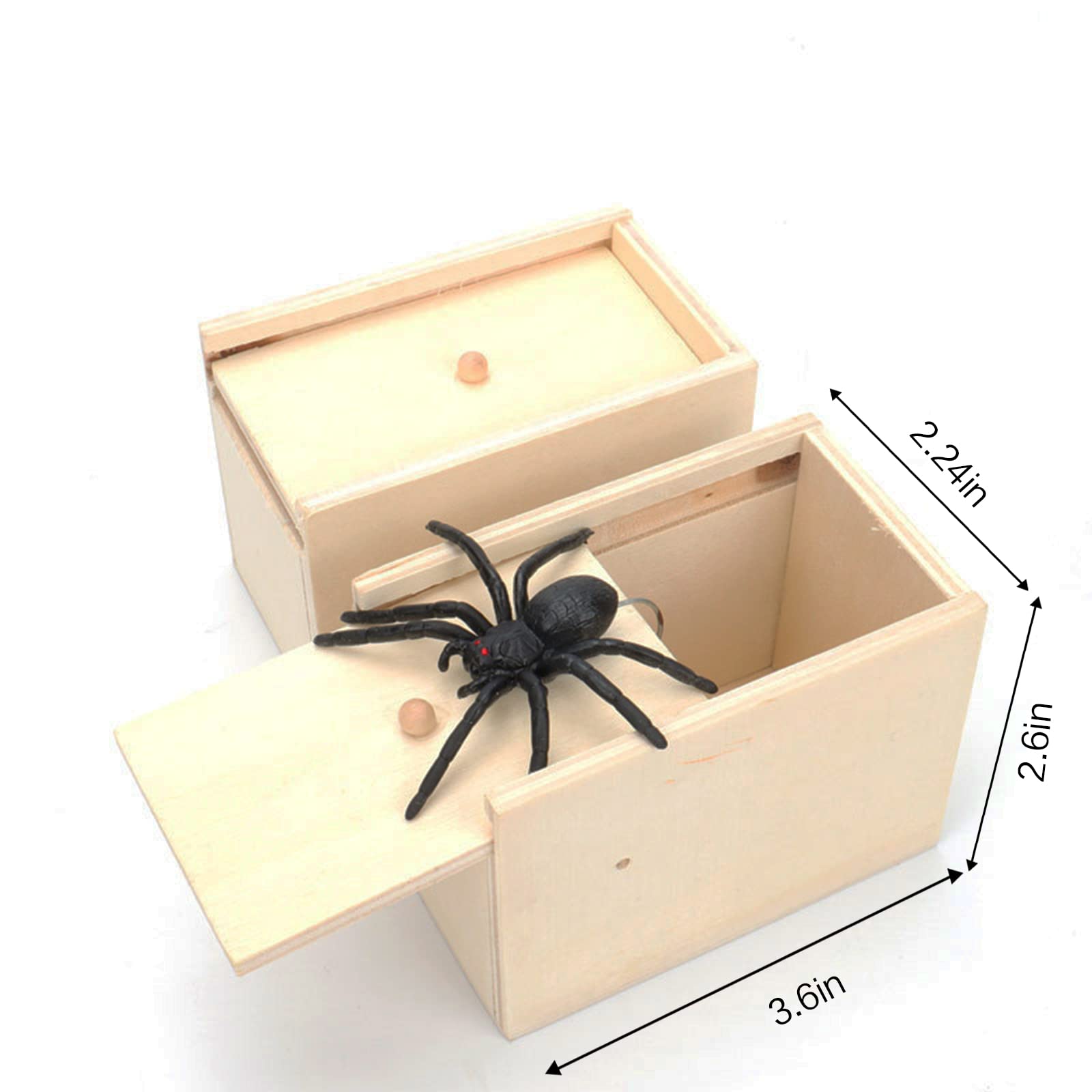 Halloween Rubber Spider Prank Wooden Box Toys For Kids False Snake ...