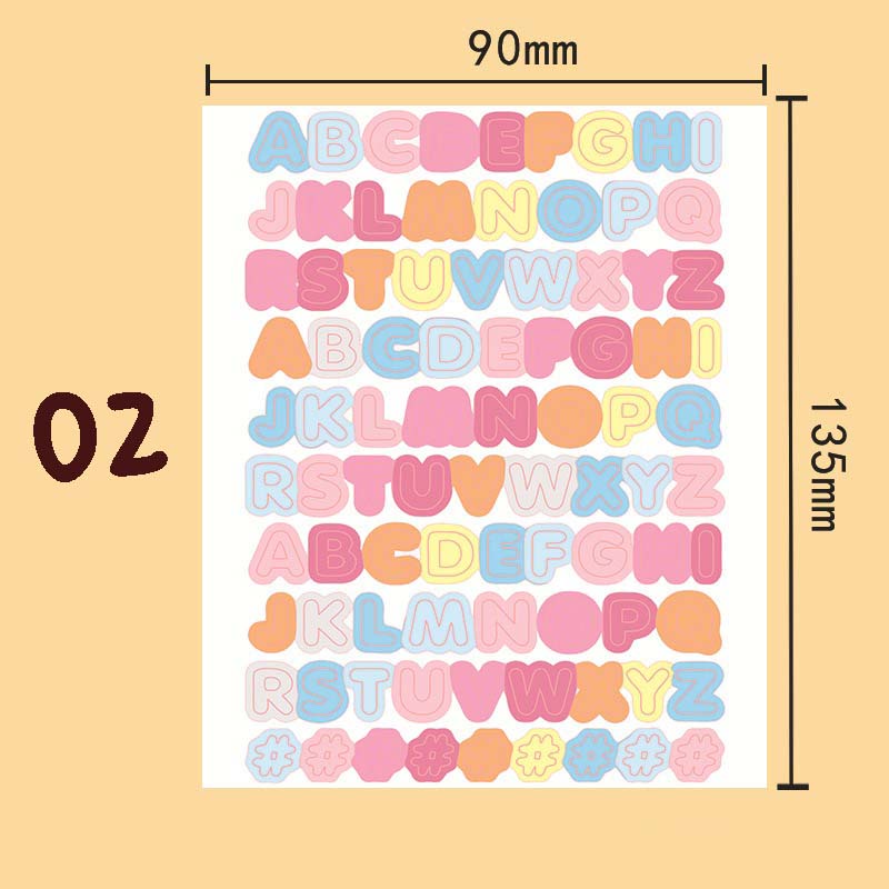 SHINSDAY Sticker Huruf Alphabet untuk Deco Journal dan Photocard ...