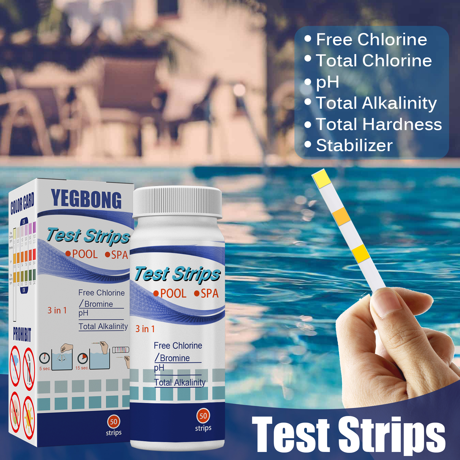 Pool Test Strips Stock Tank Pool EASYTEST Pool And Spa Test Strips, 150 ...
