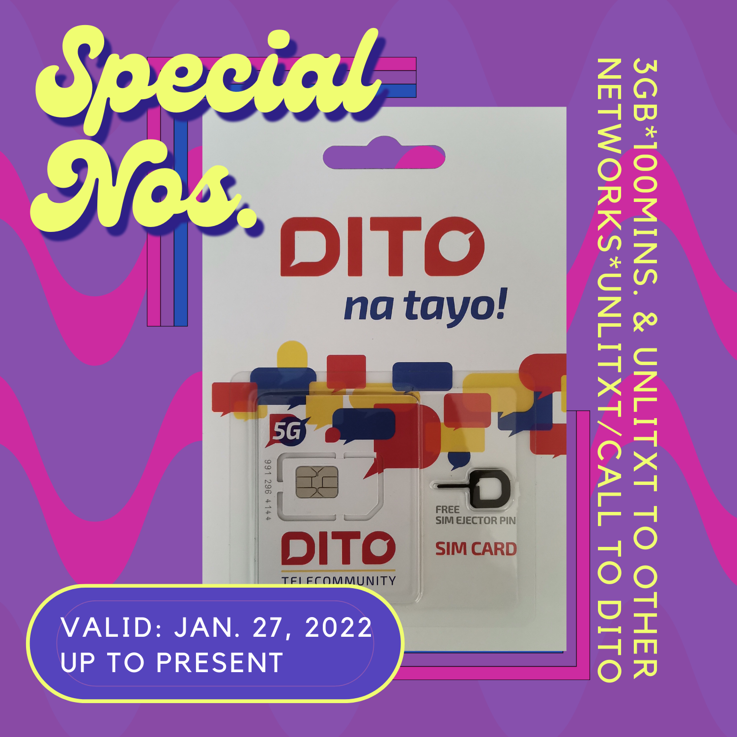 DITO simcard SIM Card Special Vanity Part 2 Easy to Memorize Remember ...