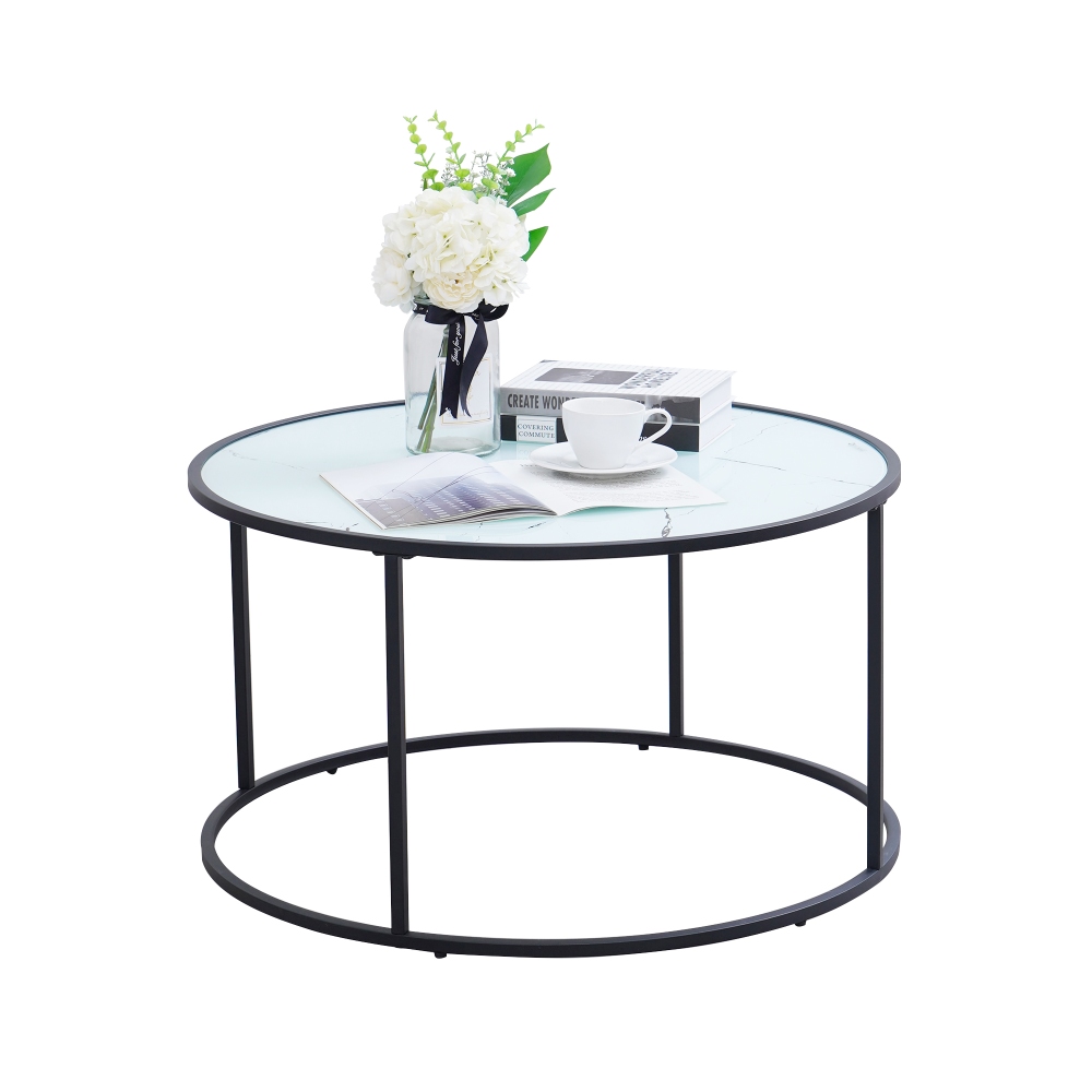 MILTON COFFEE TABLE ROUND WHITE | Lazada Indonesia