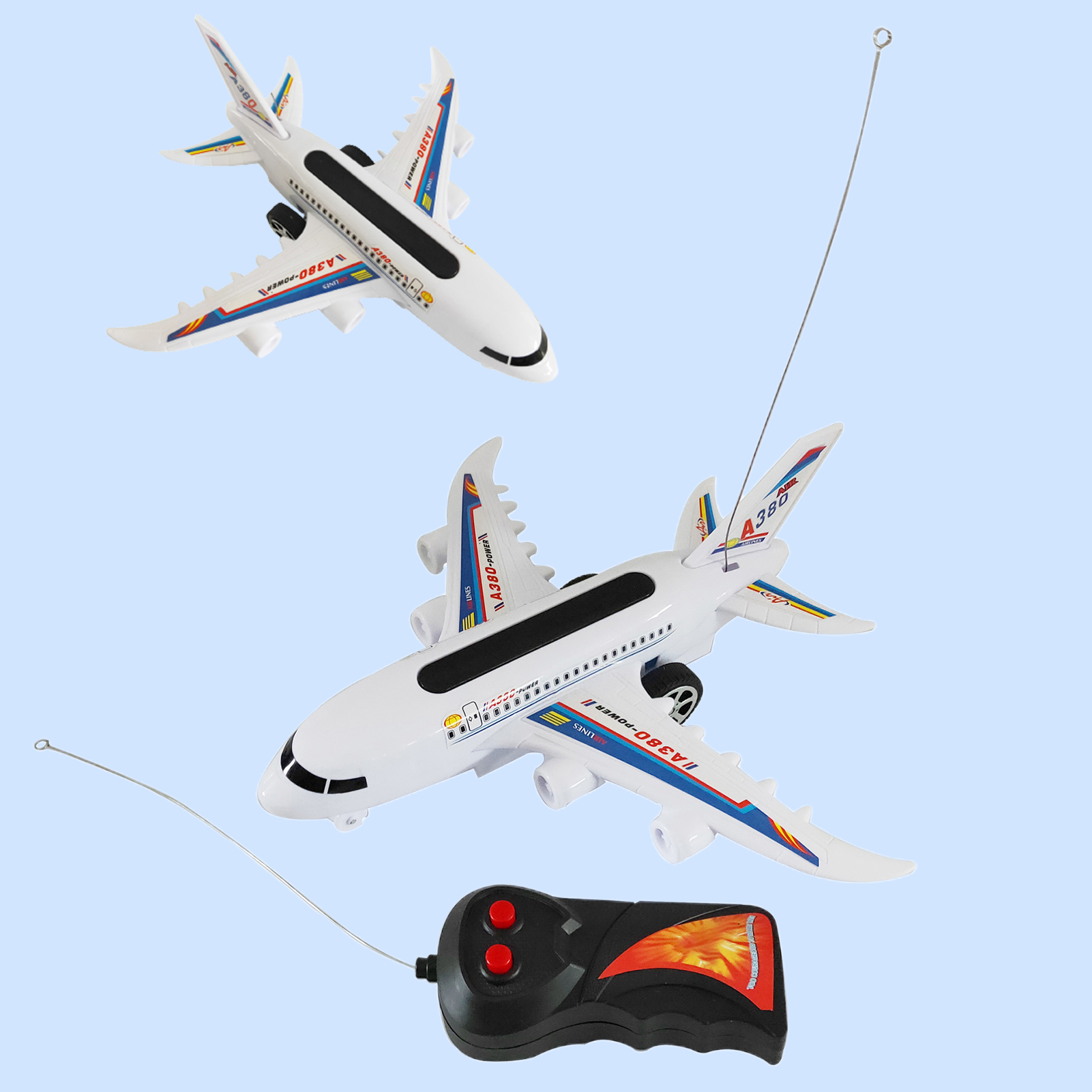 【EcoDealsq】Airplane Toy Remote Control Rotating Electric Creative ...