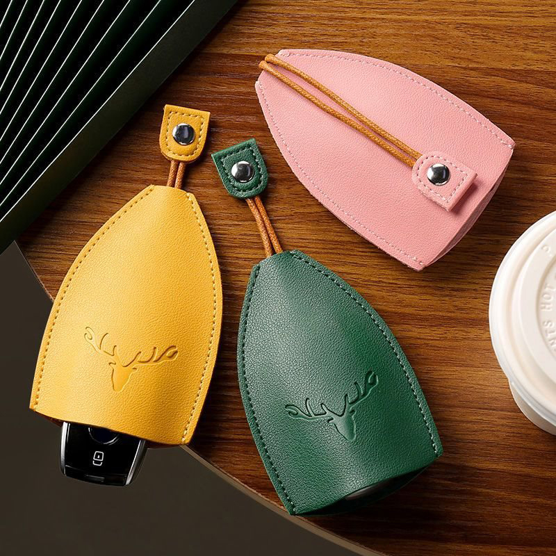 Deer Key Case Unisex Pull Type Key Bag PU Leather Key Wallets ...