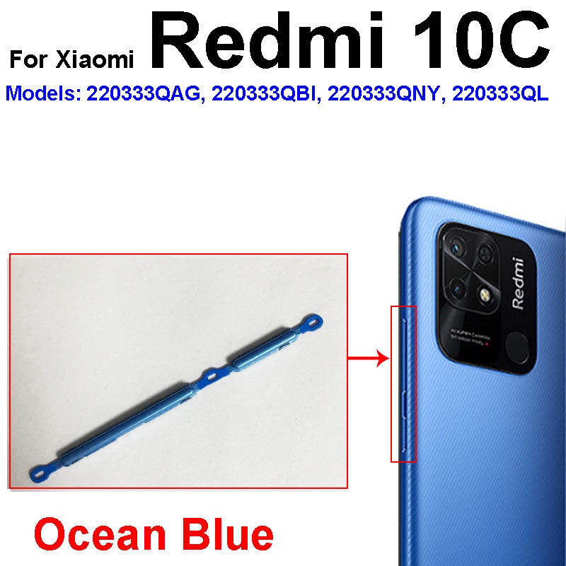 For Redmi 10 10A 10C Power Volume Side Button On OFF Power Volume Up ...