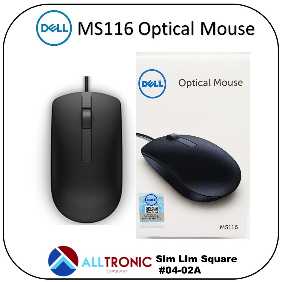 Dell MS116 USB Optical Mouse / MS116-BK | Lazada Singapore