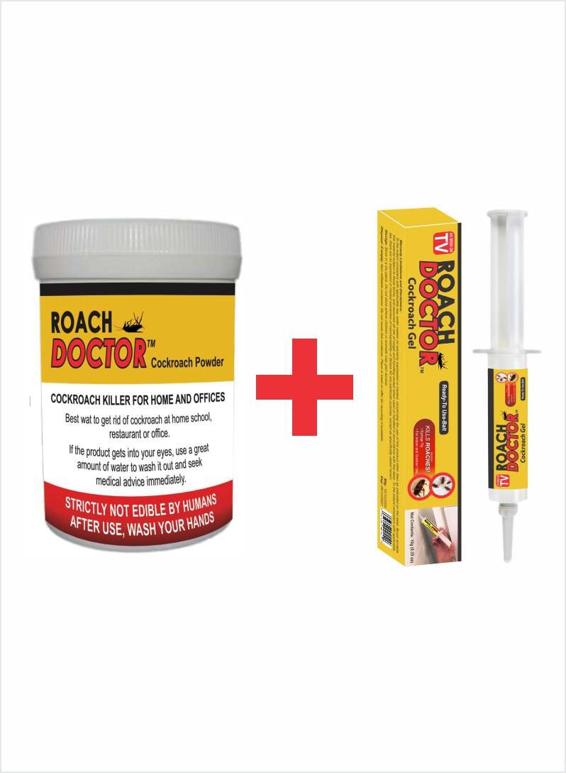 Cockroach Gel and Powder by Roach Doctor - Dual Action Roach Killer ...