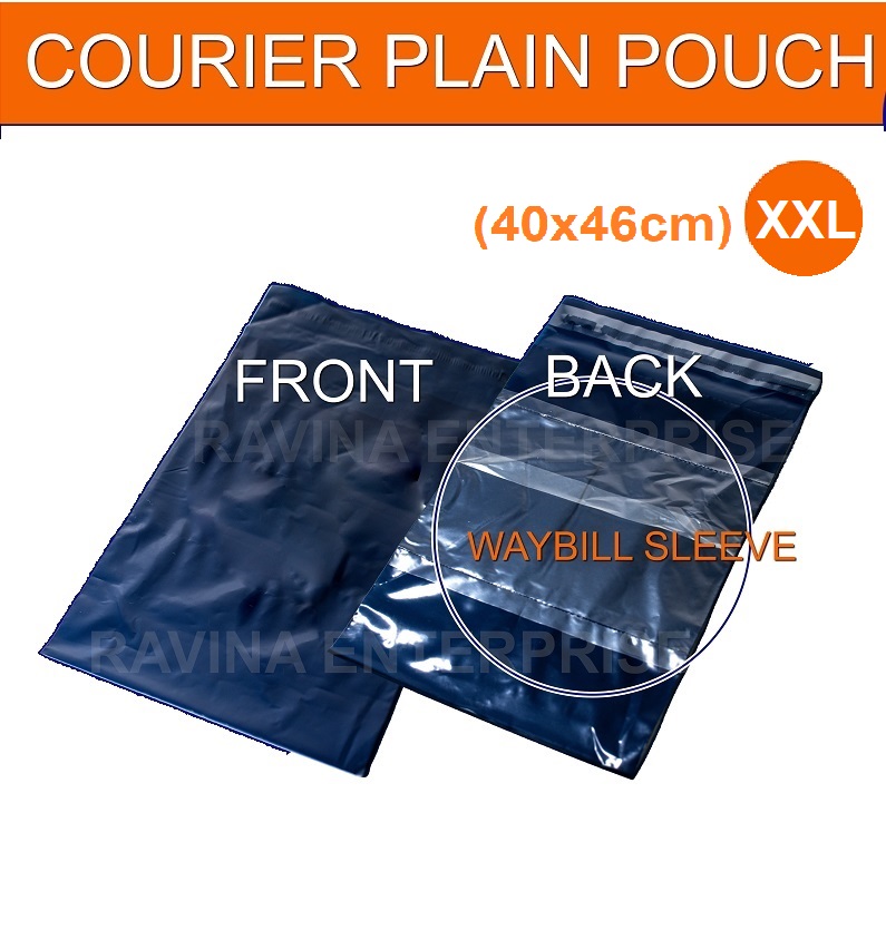 Courier Plain Blue Pouch XXL with Waybill Sleeves Set of 100 Pcs ...
