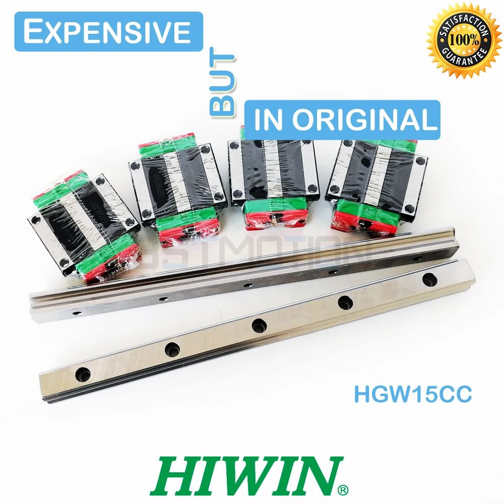 Original HIWIN Linear Guide 15mm HGR15 300mm 400 500 640 700 800 1000mm ...