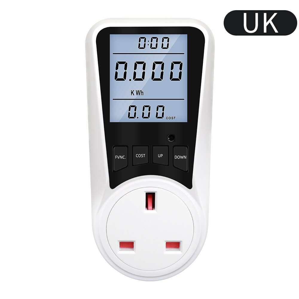 Digital Wattmeter Ac Energy Socket Power Meter Electricity Usage Monitor Socket Kilowatt Wattage