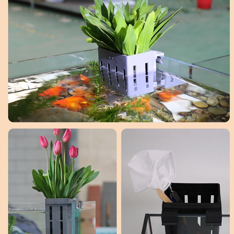 Practical Hydroponic Basket Aquarium Plant Holder Aquatic Planter Tank ...