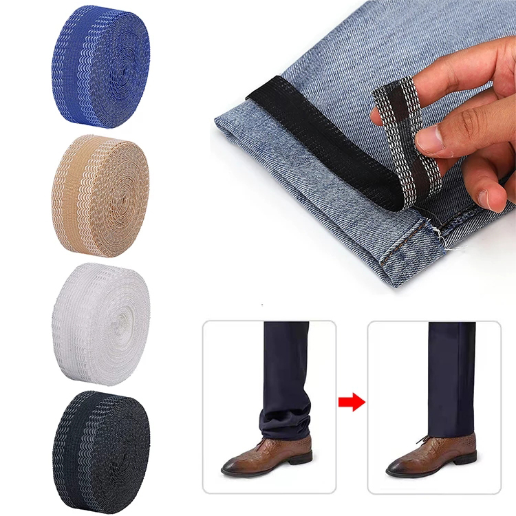 Iron-on Pants Edge Shorten Self-Adhesive Pants Mouth Paste Hem Fabric Tape For Suit Jeans ...