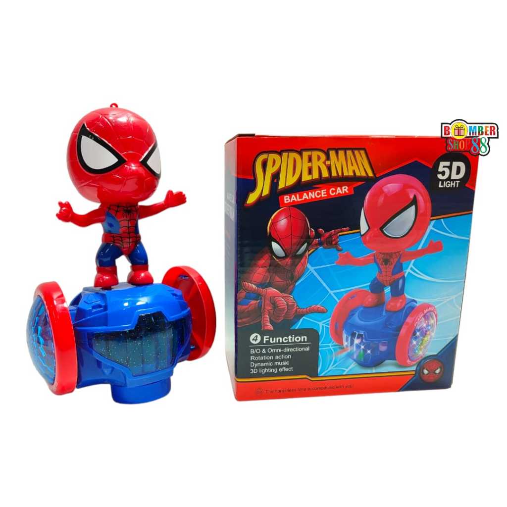 MAINAN ANAK BALANCE Car motor Spin Up Spider Man Kapten KELUARGA FUN ...
