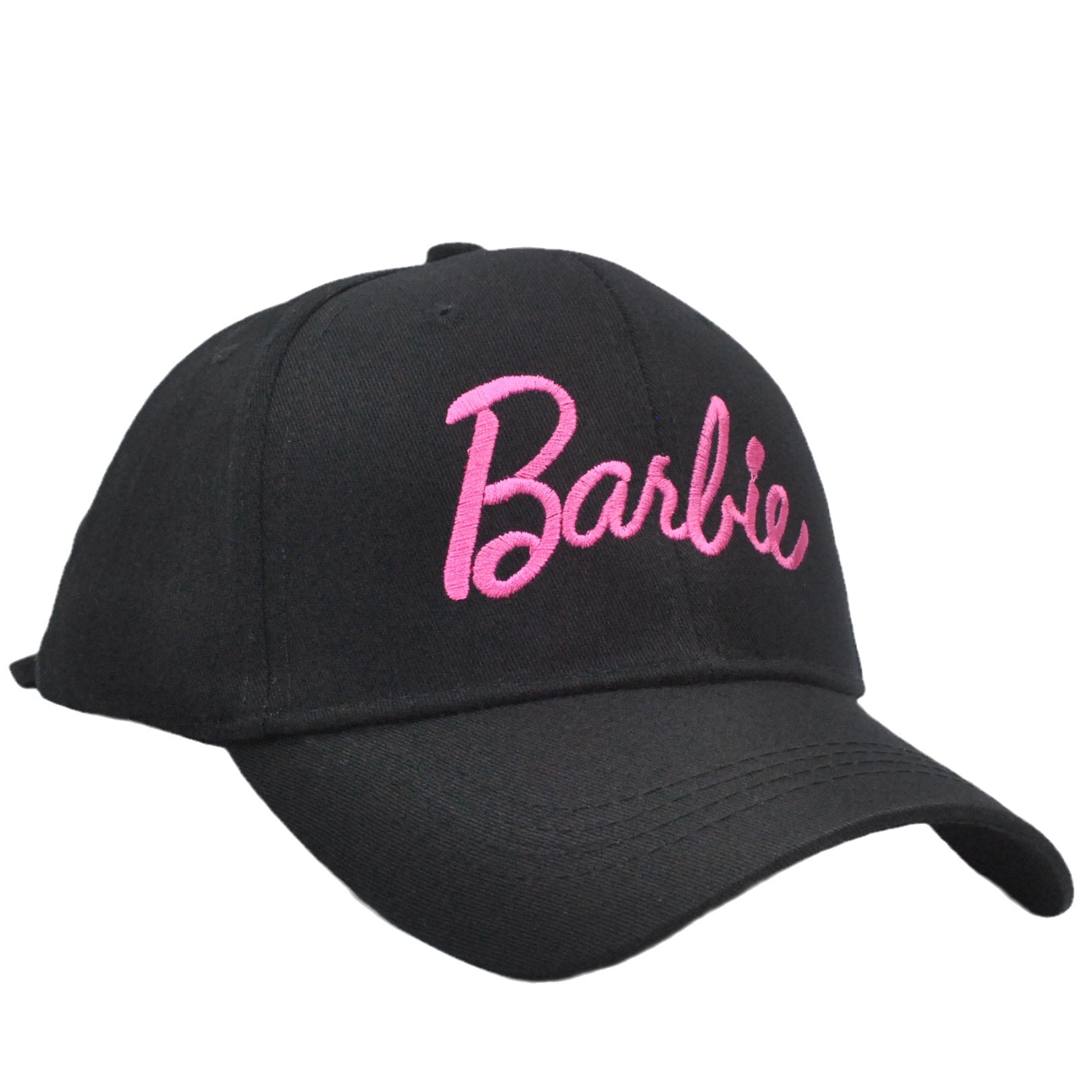 Outdoor Shading Barbie Pink Baseball Caps Curved Brim Embroidery Letter ...