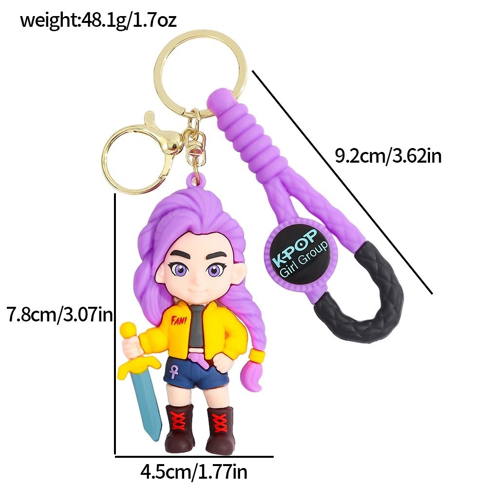 Huntrix Hunters Movie Demon Hunters Keychain Cute Harajuku Style PVC ...