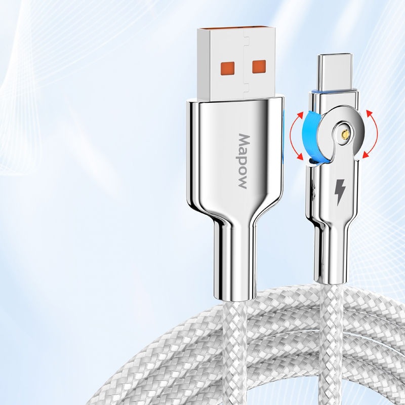 Usb Super Fast Charging Usb To Type C Micro Usb Data Cable 180 Rotation ...