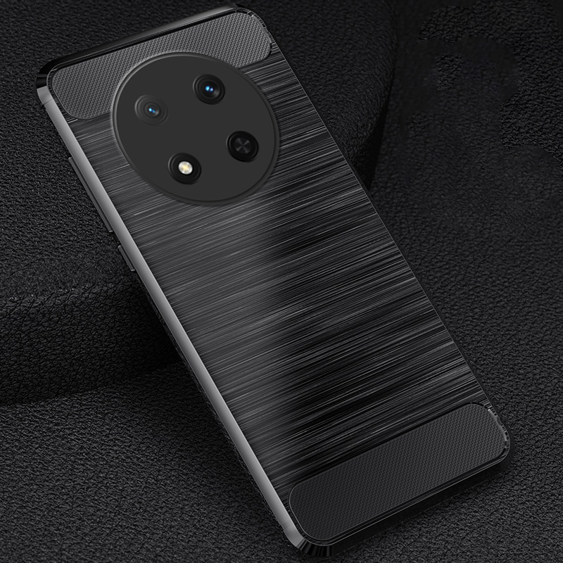 For Honor X9C case Carbon Fiber Soft TPU Silicone Anti-fingerprint ...