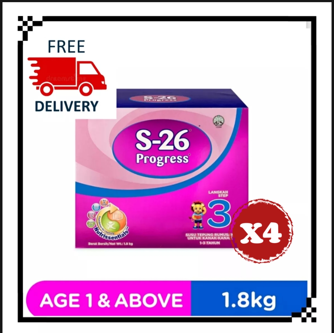 S26 Progress Step 3 1.8KG x 4 Boxes (Wyeth) | Lazada
