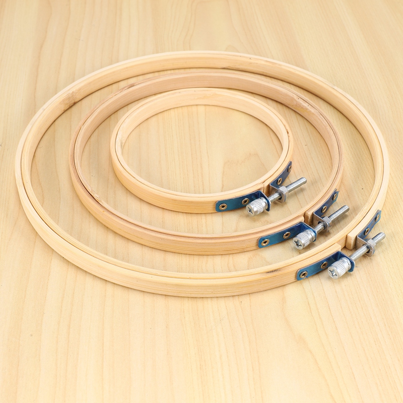3 Pieces Embroidery Hoops Bamboo Circle Cross Stitch Hoop Ring Set for ...