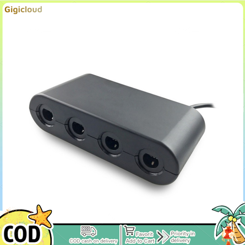 Game Controller Adapter Support 4 Controllers Universal 3-In-1 Gaming Handle Connector ...