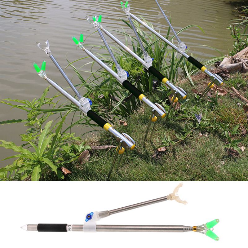 Fishing Holder 2.1m 40cm2 Sections Adjustable Stainless steel Fishing ...