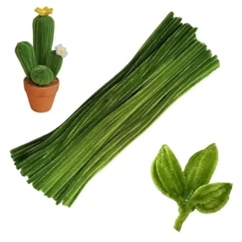100 Pcs Green Pipe Cleaners,Pipe Cleaners For Crafts,Pipe Cleaner ...
