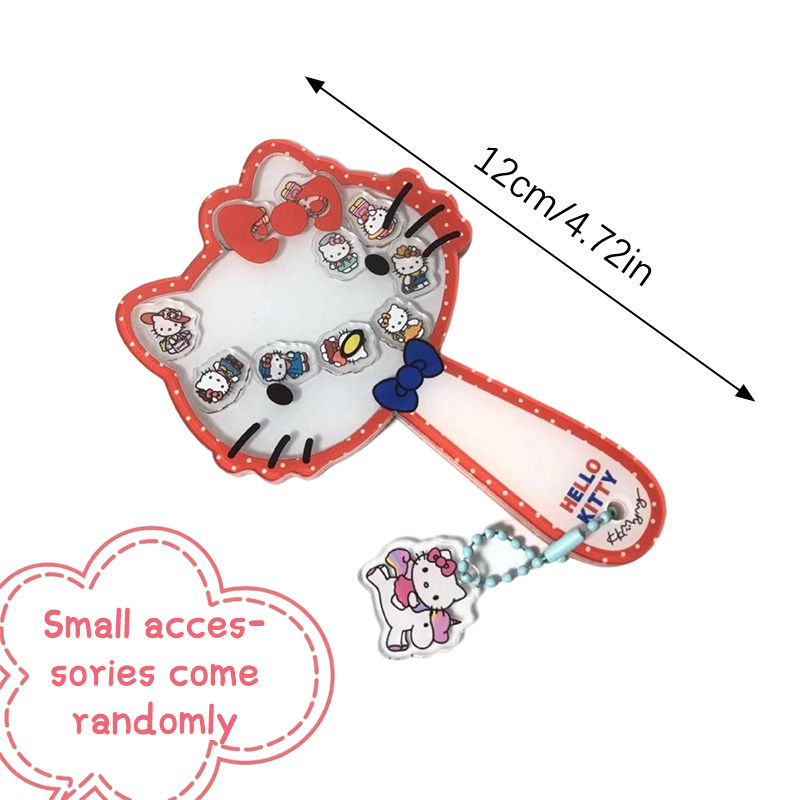 Kawaii Hello Kitty Mirror Cute Cartoon Portable Acrylic Shake Shake ...