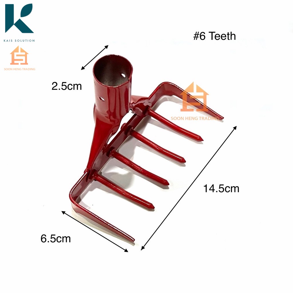 Garden Rake 6T, 8T, 10T, 12T /Metal Rake/ Pencakar Rumput Besi/ Cakar ...